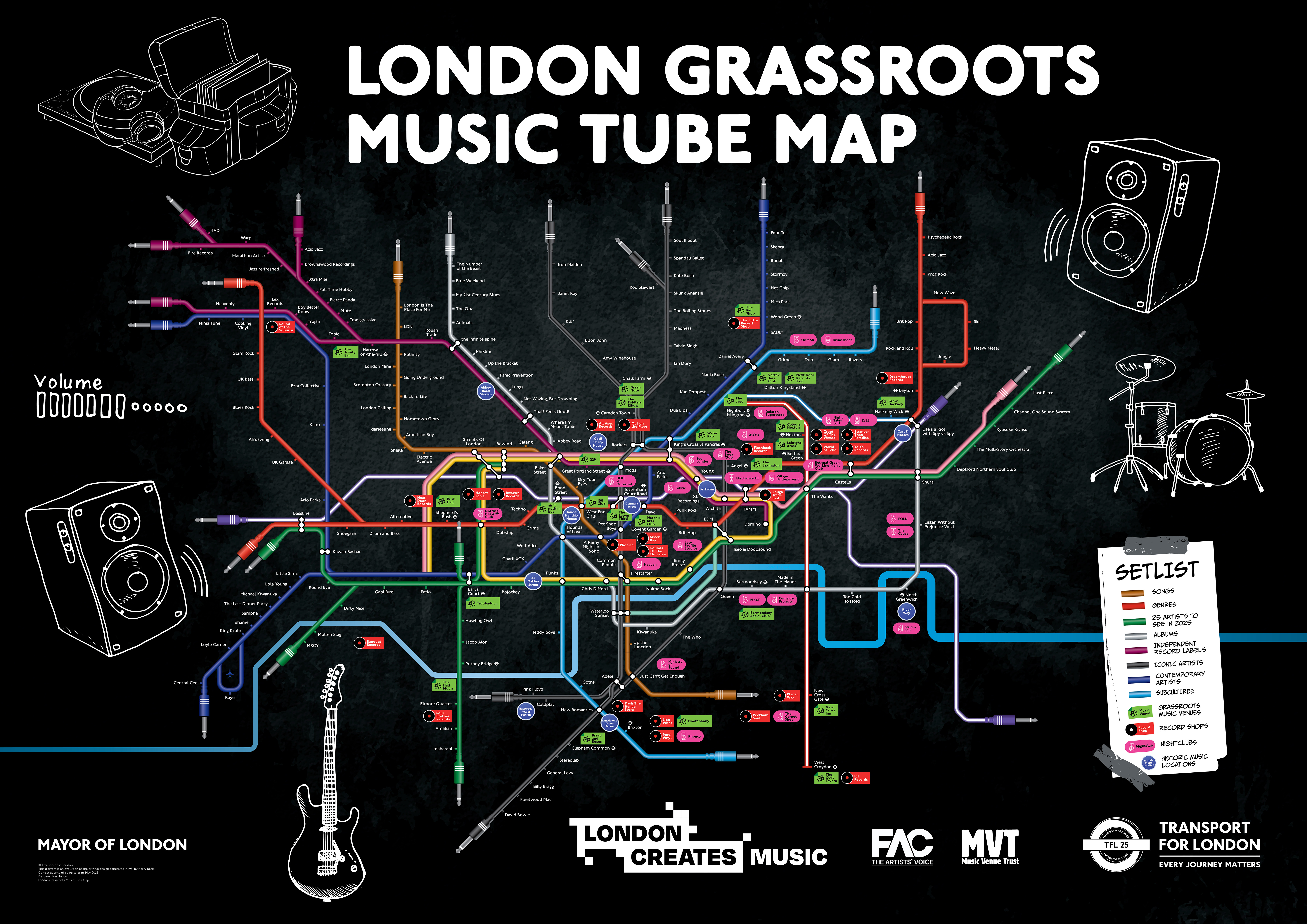 Mayor launches tube map to celebrate London's grassroots music scene ...
