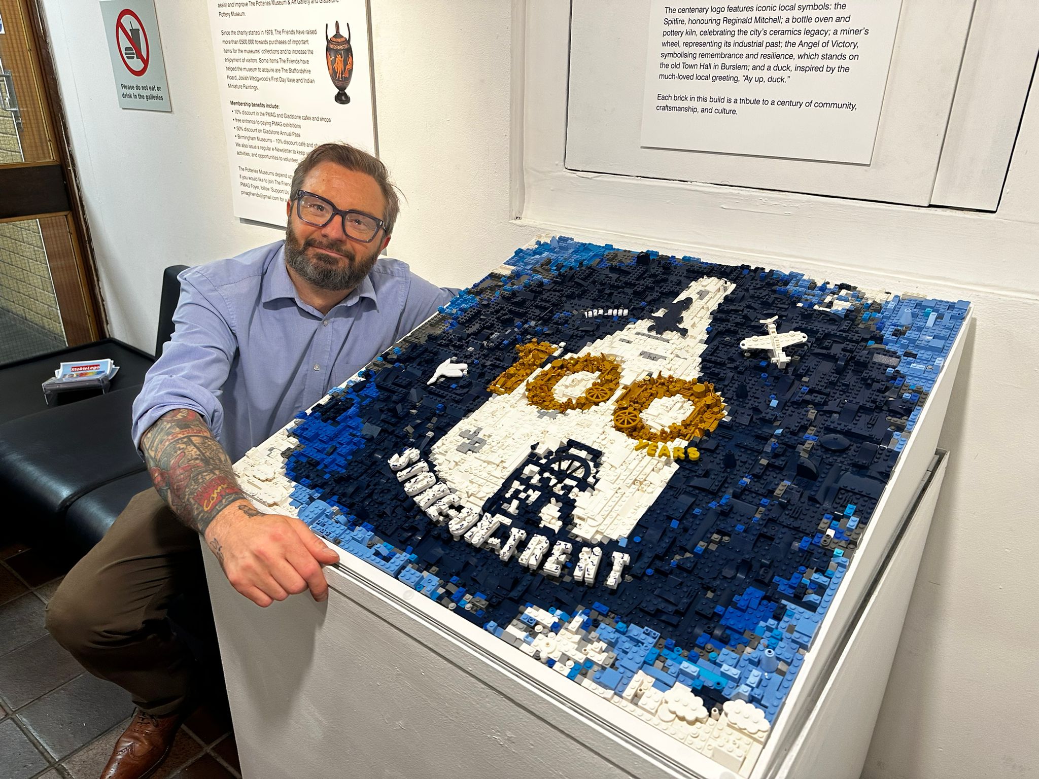 Stoke man creates massive LEGO build to mark the city's Centenary