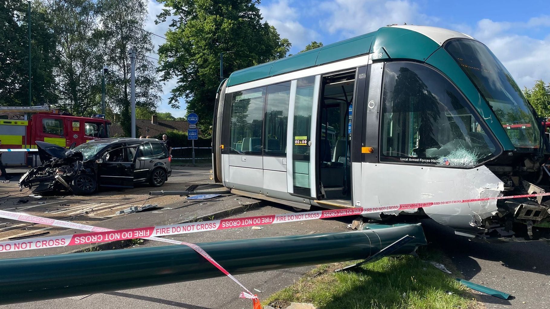 Crash involving tram and car in Nottingham | News - Greatest Hits Radio ...