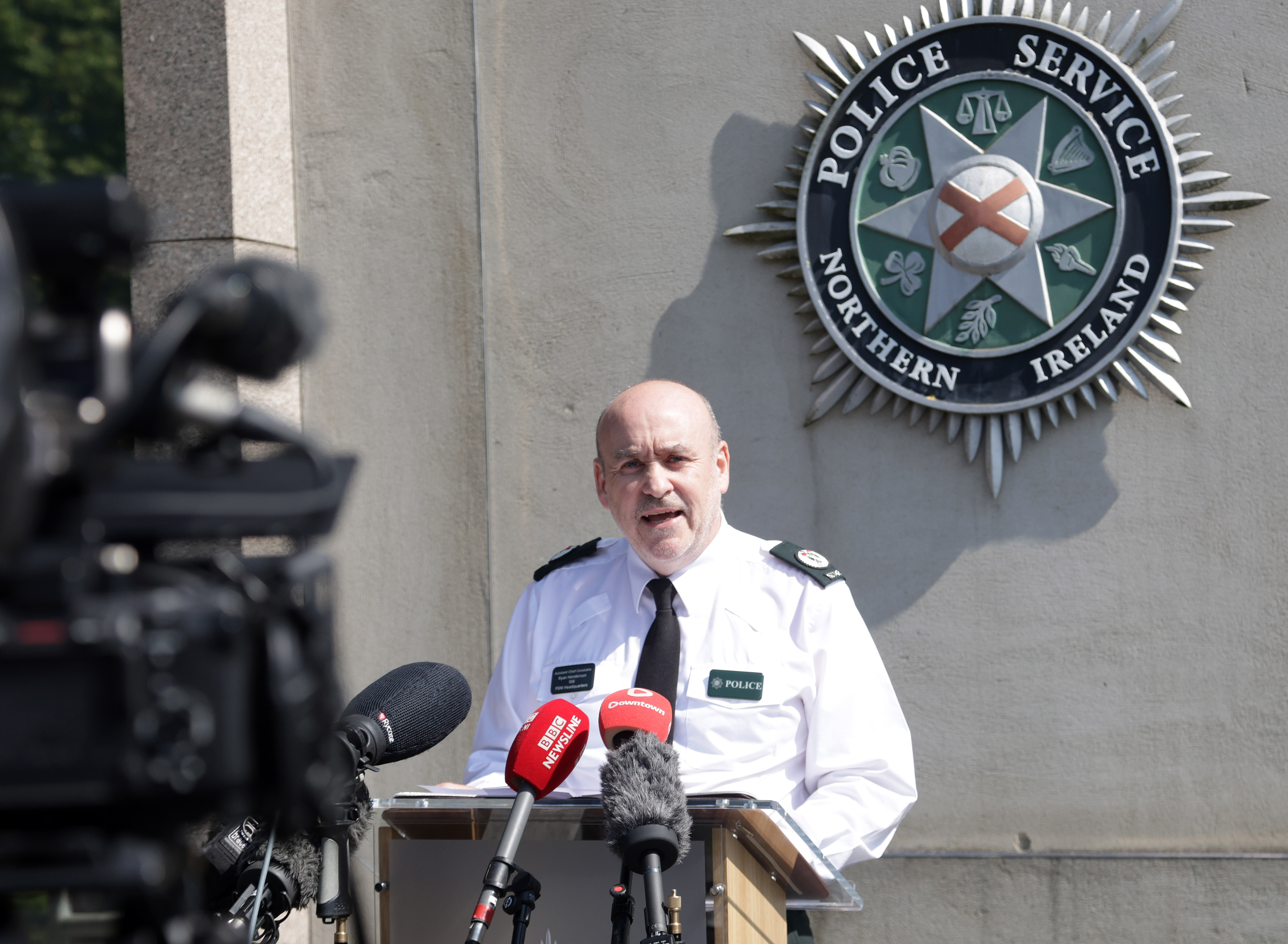 A "significant" policing operation is in place in Ballymena