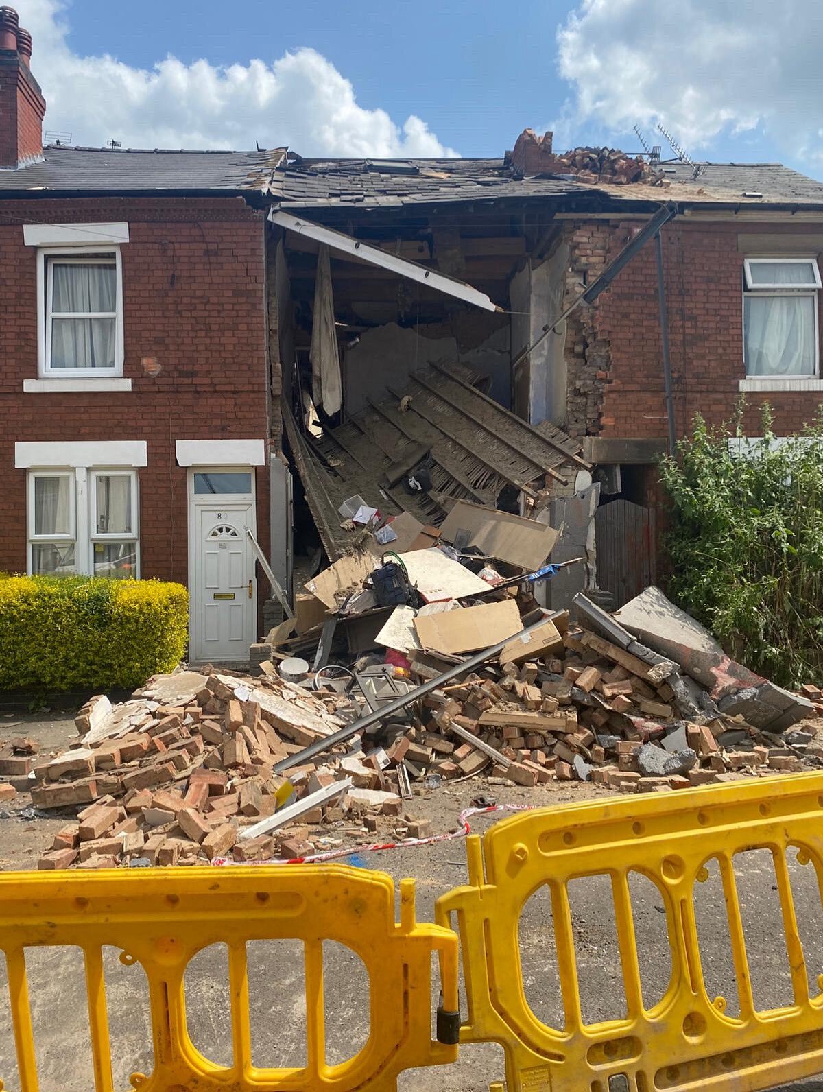 Fire service starts demolition of house destroyed in Derby explosion