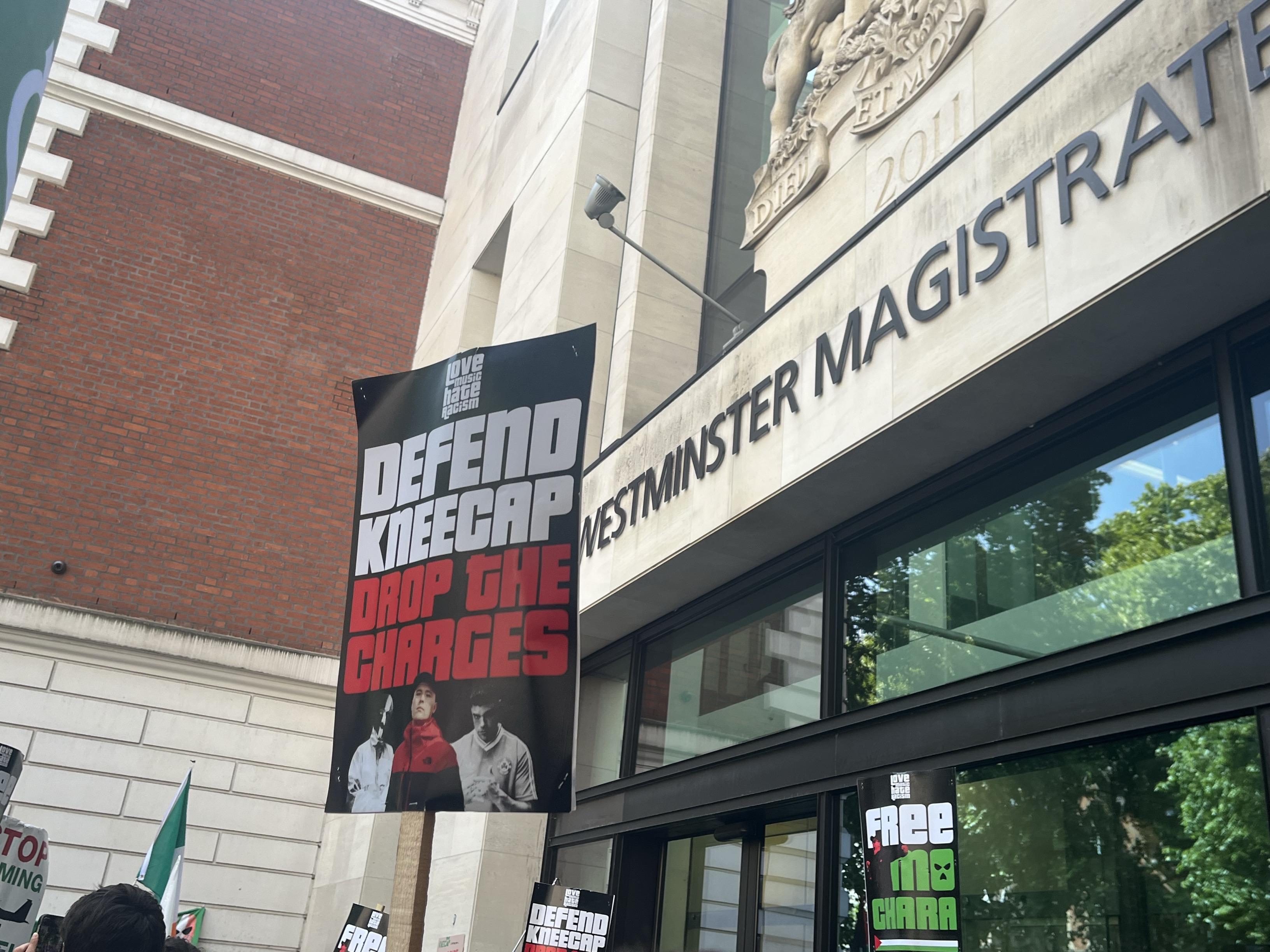 Kneecap met with hundreds of fans at court in London as member faces ...