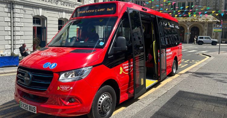 Cornwall's first ever electric bus hits the streets