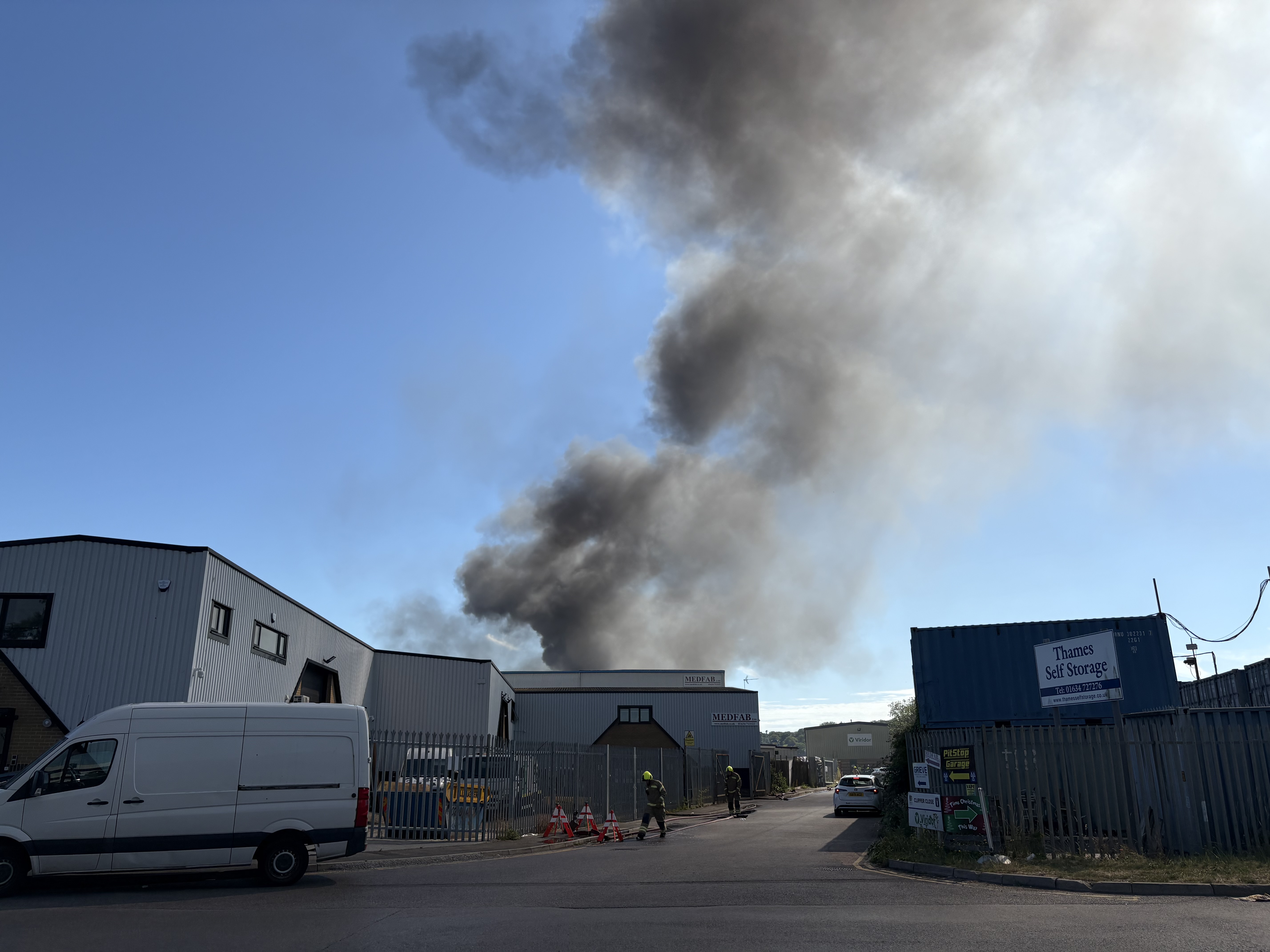 Fire crews tackling blaze at recycling centre in Strood