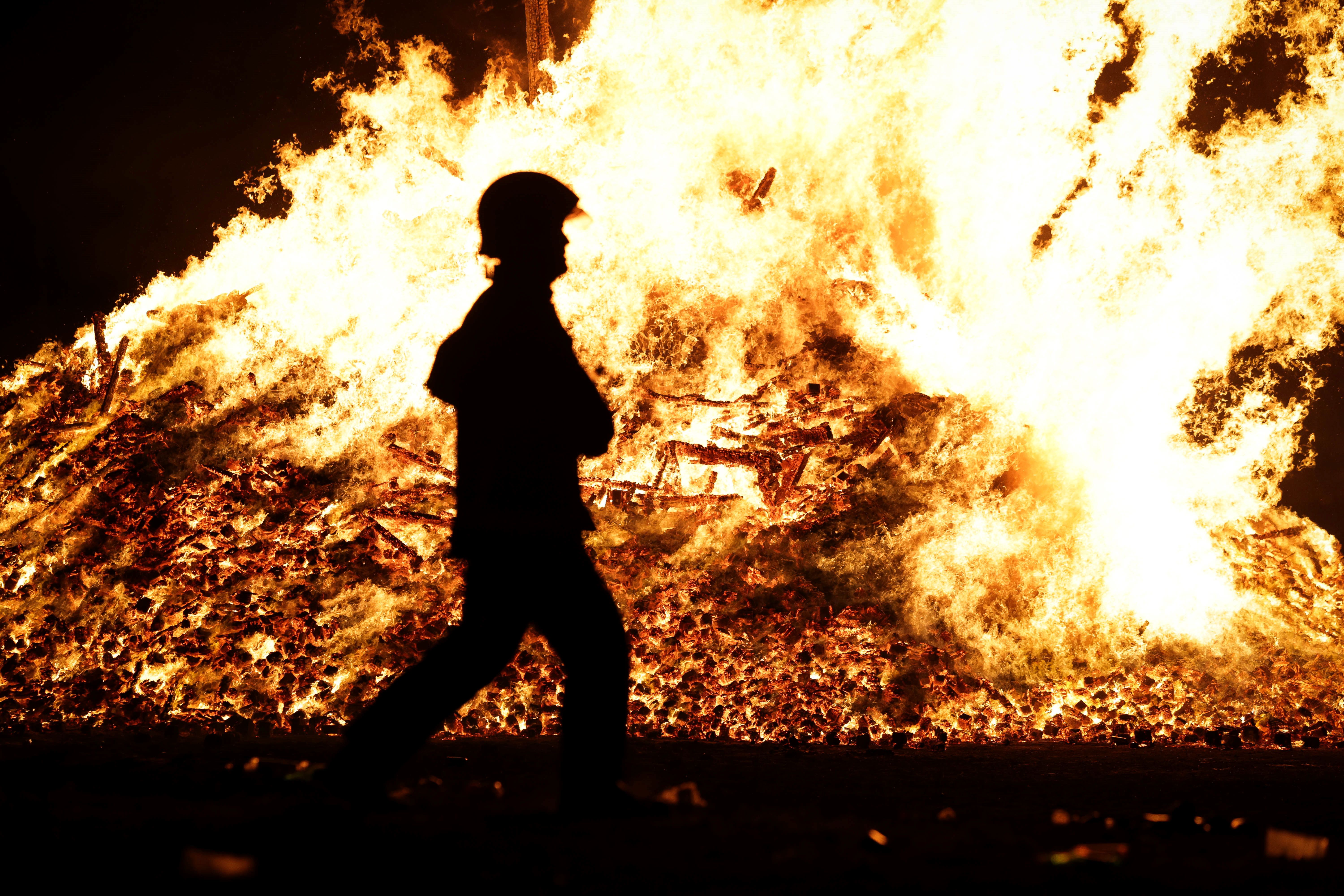Firefighters have tackled 72 bonfire incidents in Northern Ireland