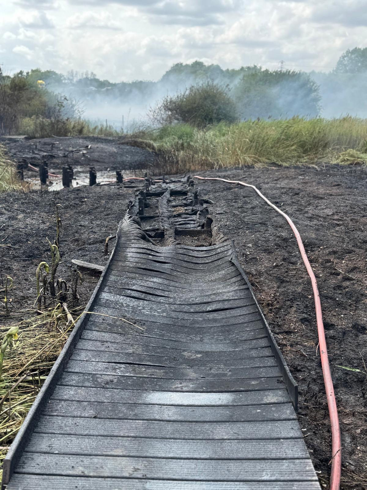 Fire at Maldon nature reserve "started deliberately"