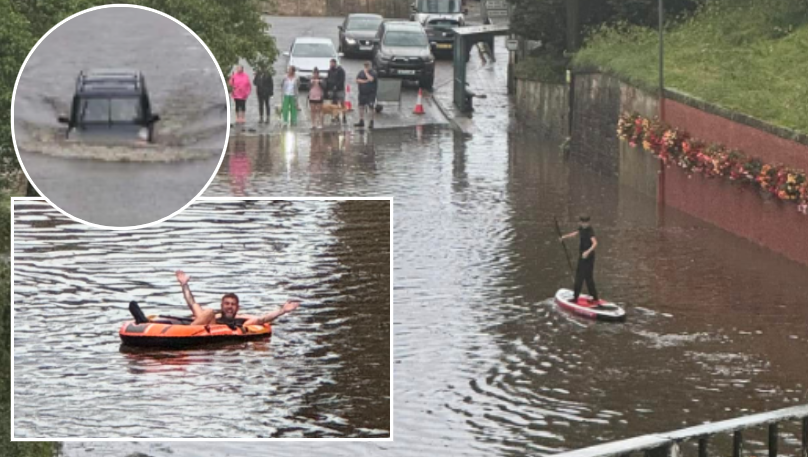 Floody hell! 'Hugely concerning scenes' as Newtown St Boswells hit by flash flooding for second ...