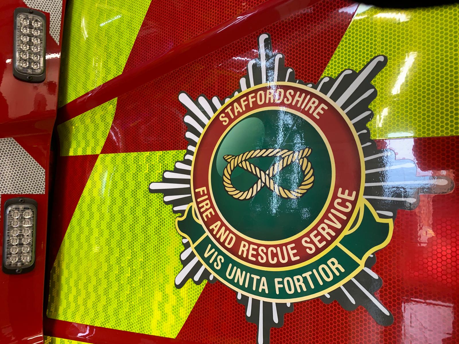 Man taken to hospital following large fire at Cannock factory