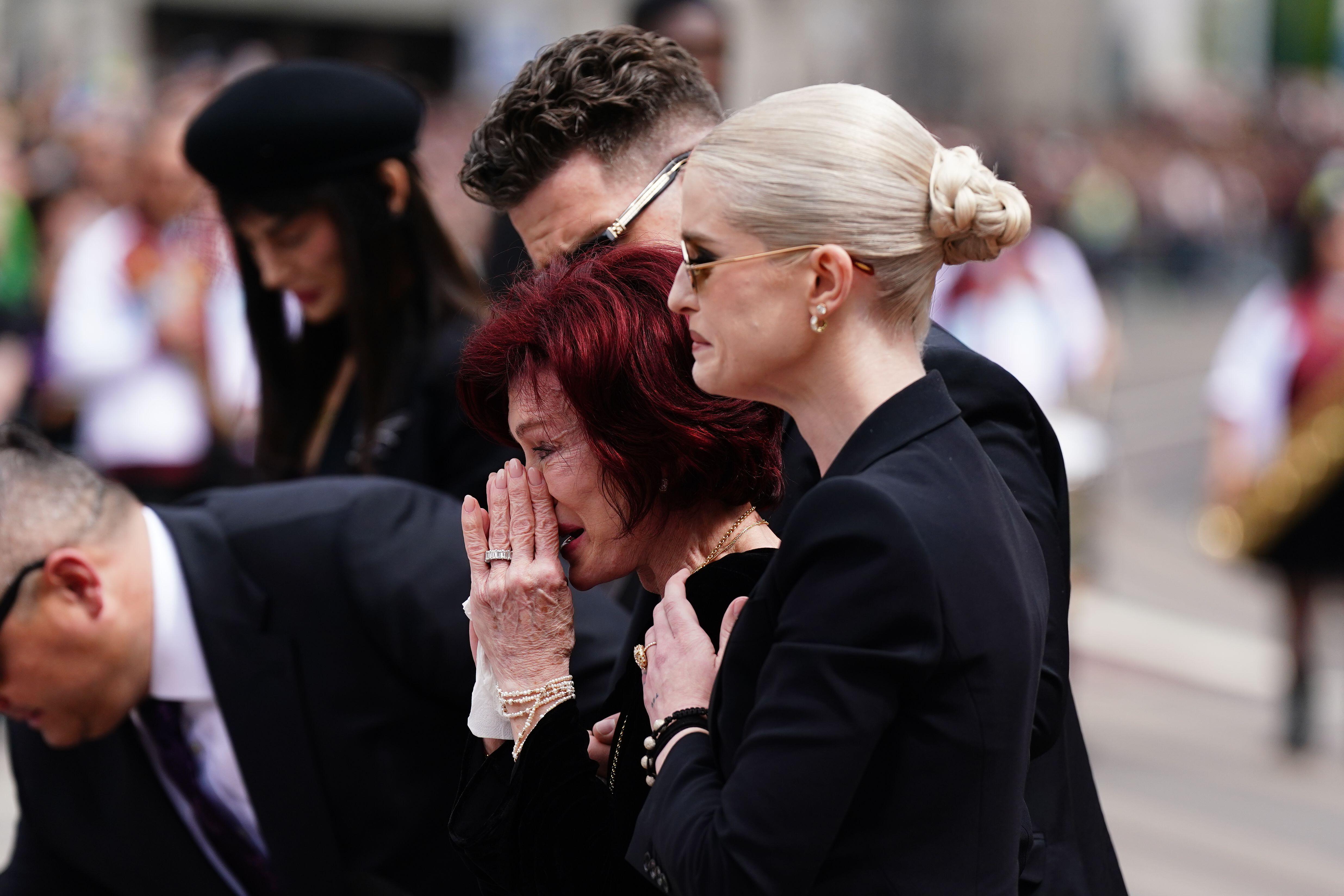 Sharon Osbourne emotional as family look at Ozzy Osbourne tributes in ...