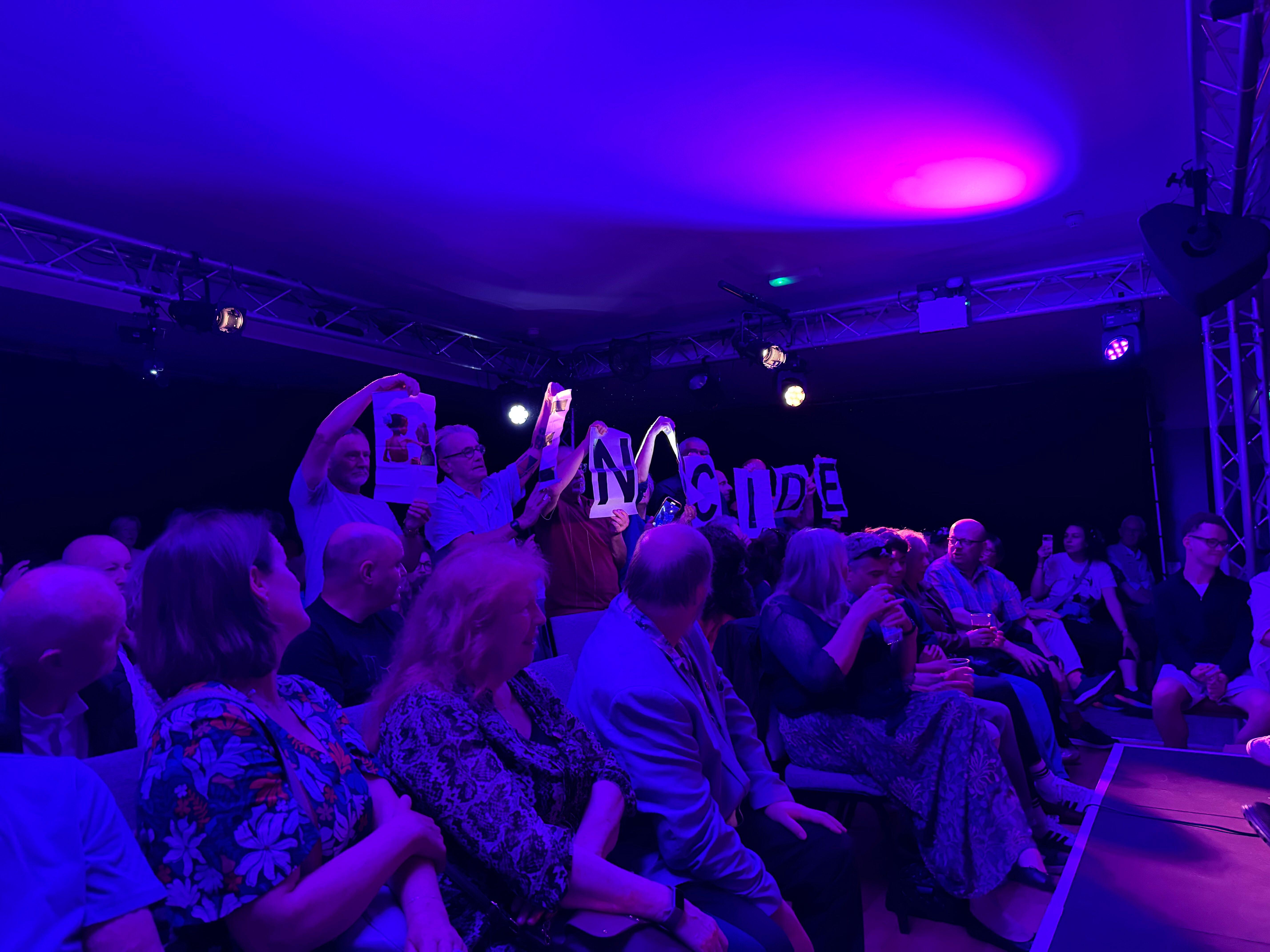 Palestine protesters removed from Fringe event with John Swinney