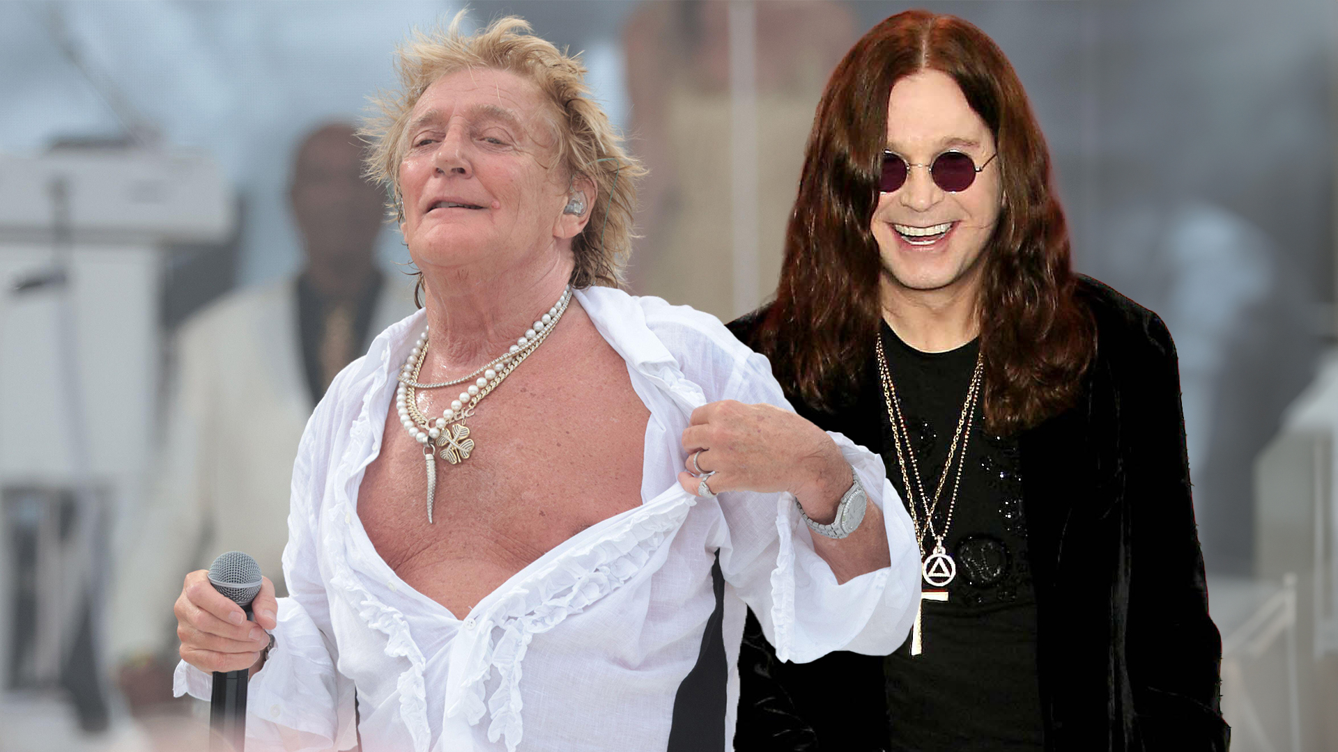 Rod Stewart plays AI video of Ozzy taking selfies with dead stars ...