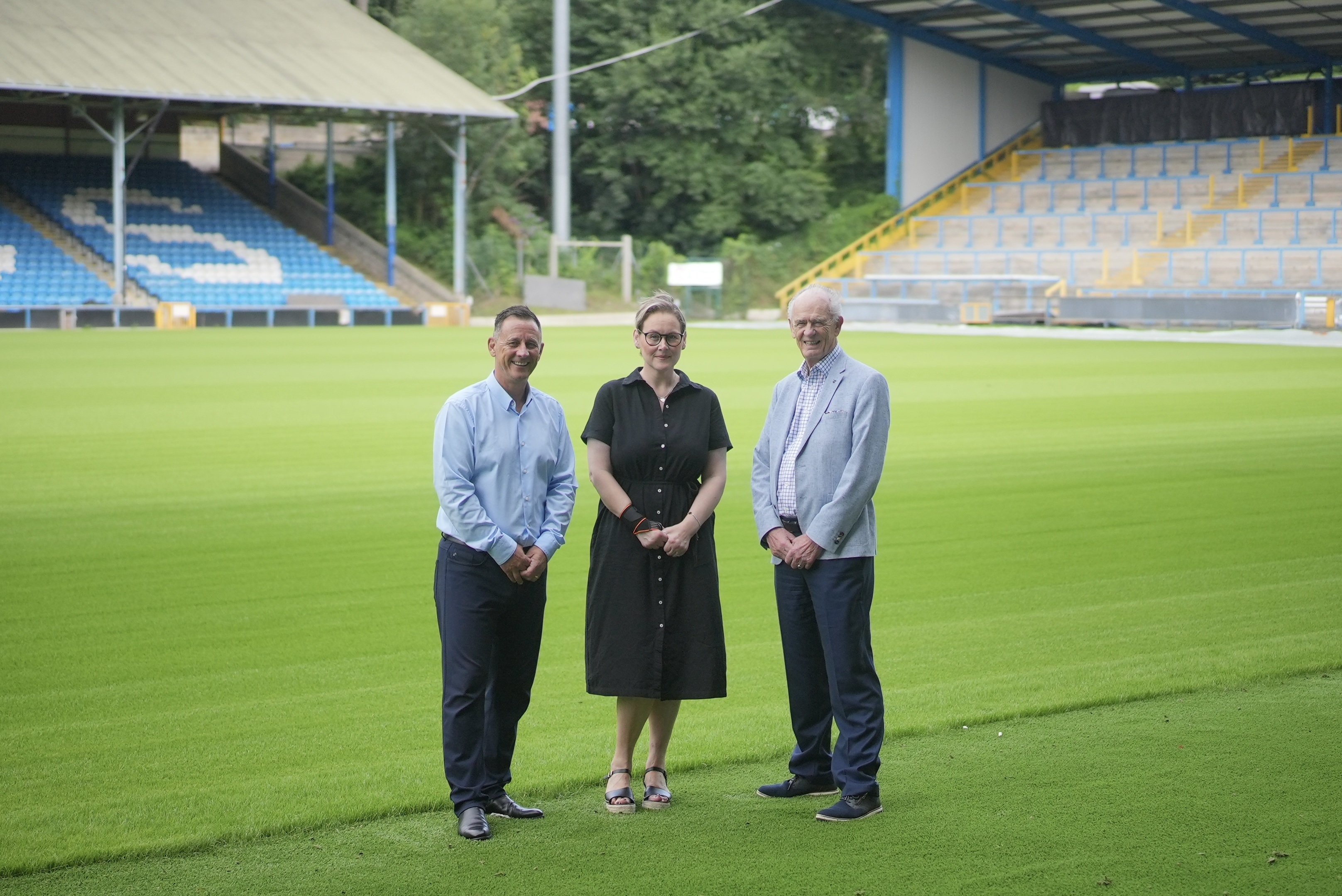 New hybrid pitch unveiled at Halifax's Shay Stadium as talks continue ...
