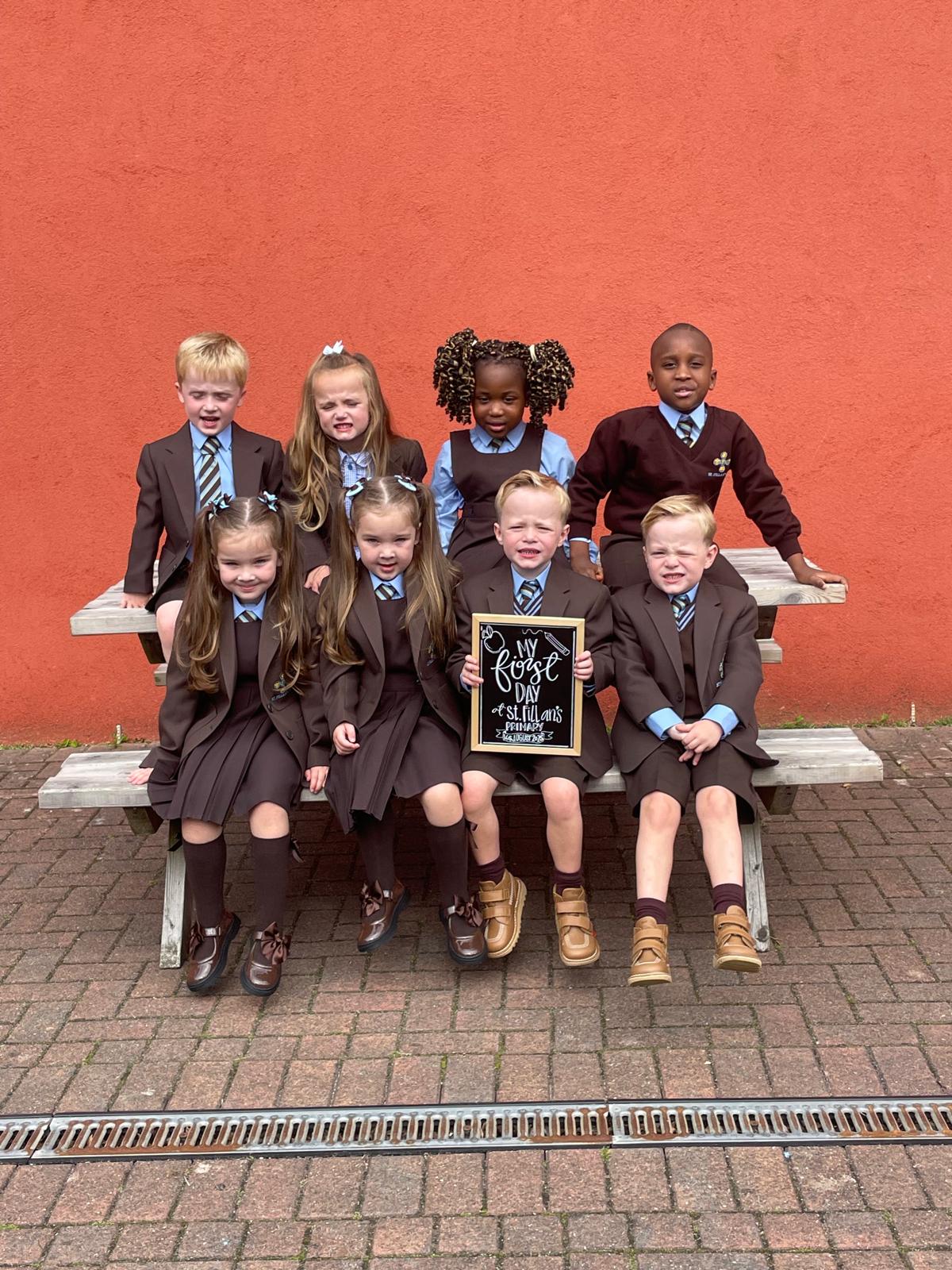 First day of school for primary 1 kids in Glasgow and Lanarkshire