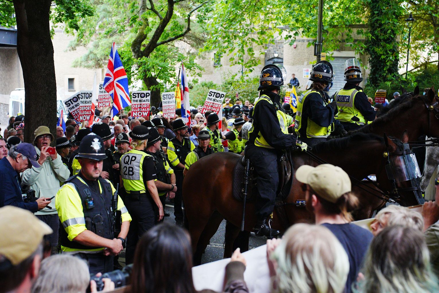 One arrest made during protests in Bristol