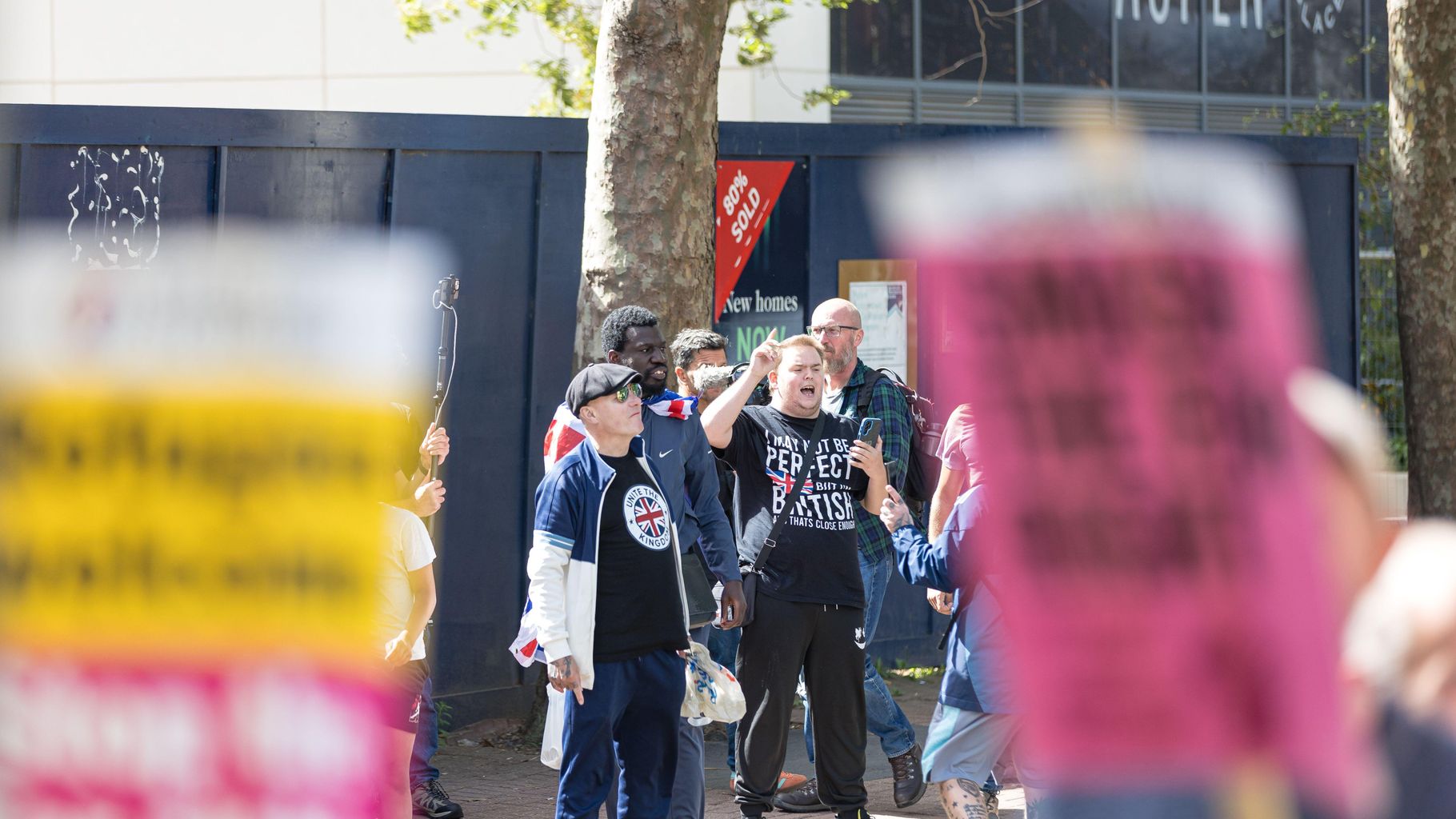 Four arrests made at anti-asylum protests in London | News - Hits Radio ...