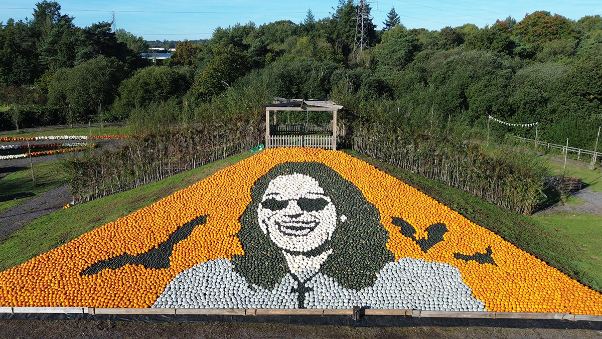 Farm honours Ozzy Osbourne with huge mural made from over 10,000 pumpkins