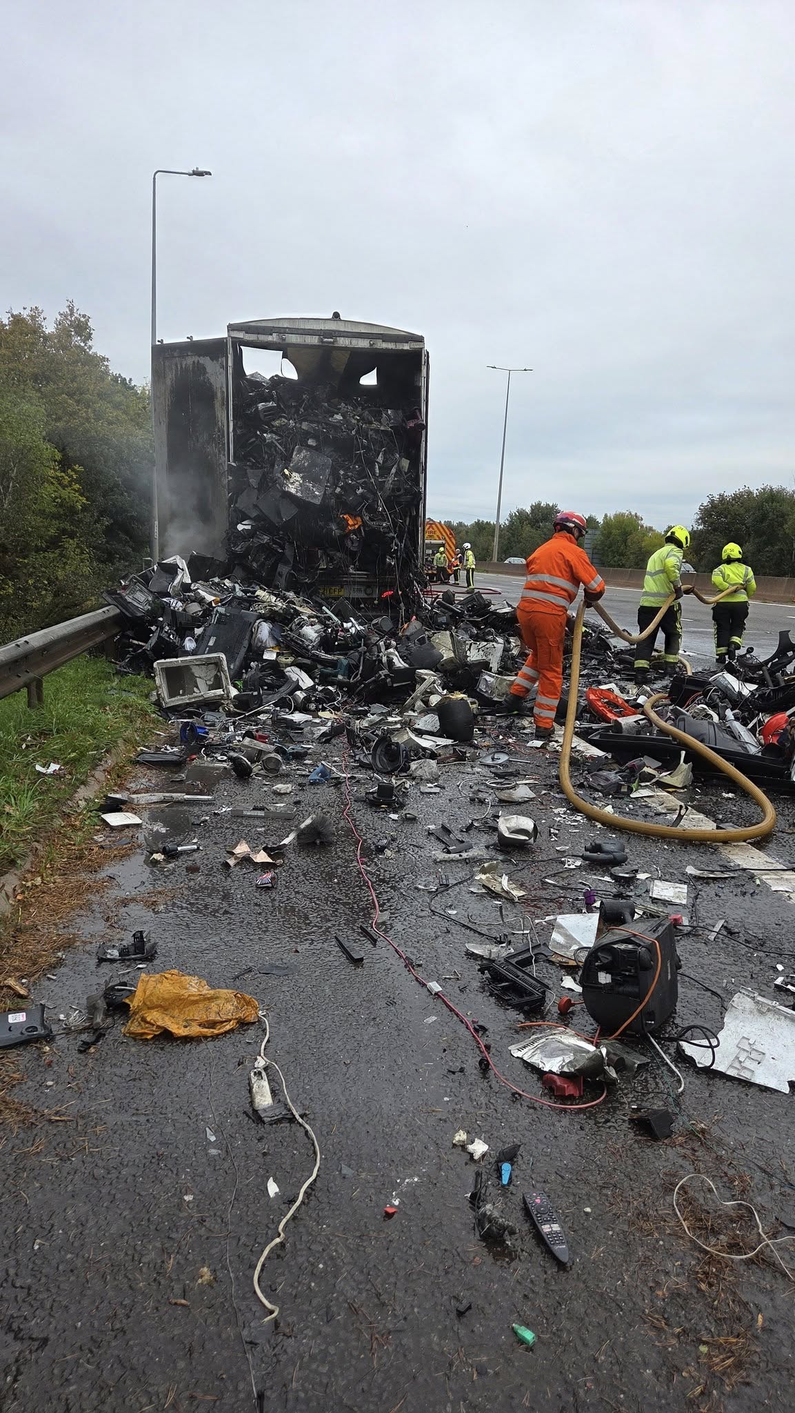 Photos show damage caused by M5 lorry fire | News - Greatest Hits Radio ...