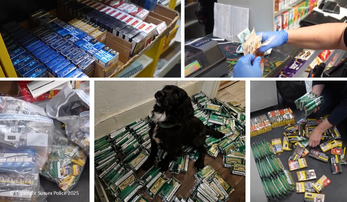 Tens of thousands of illicit goods seized across Sussex