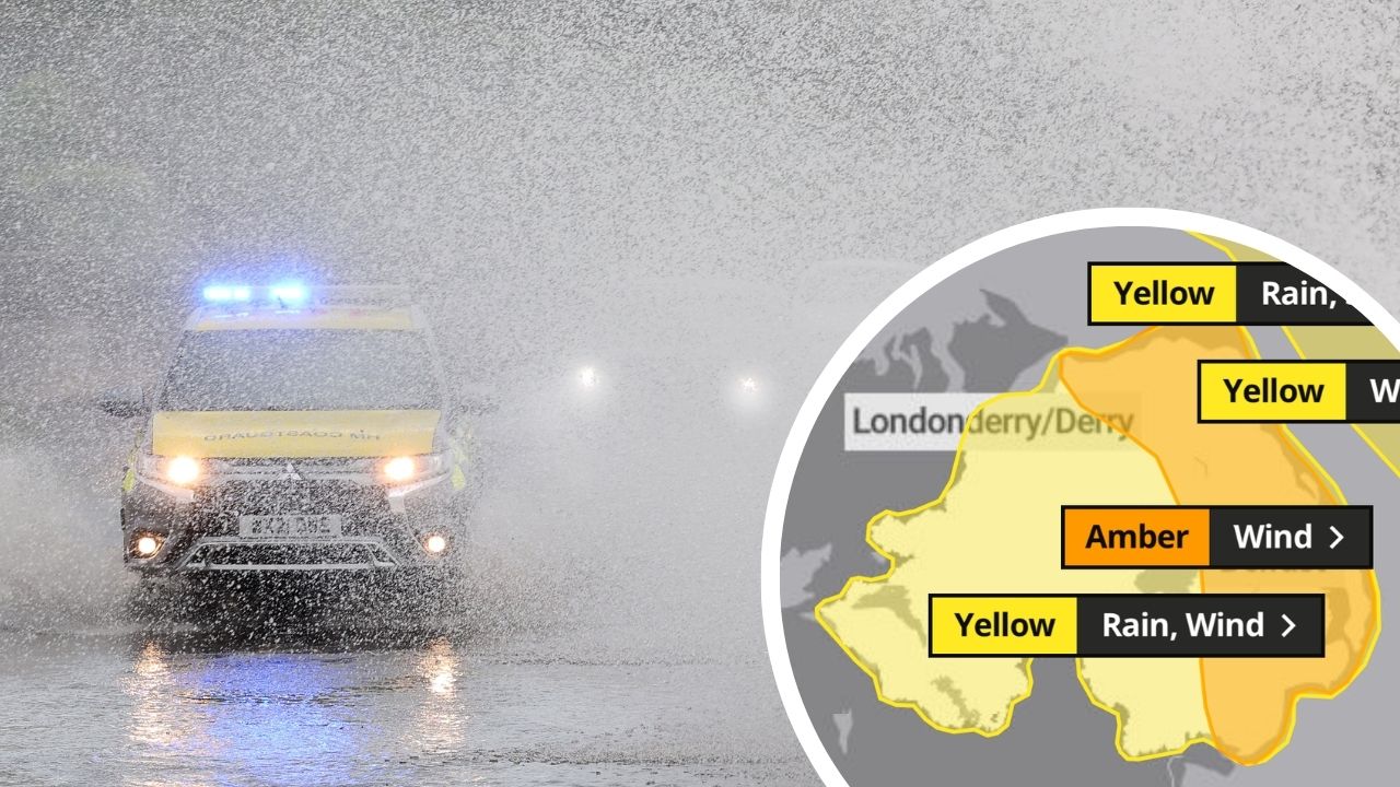 Amber alert for Storm Chandra hitting Northern Ireland this evening