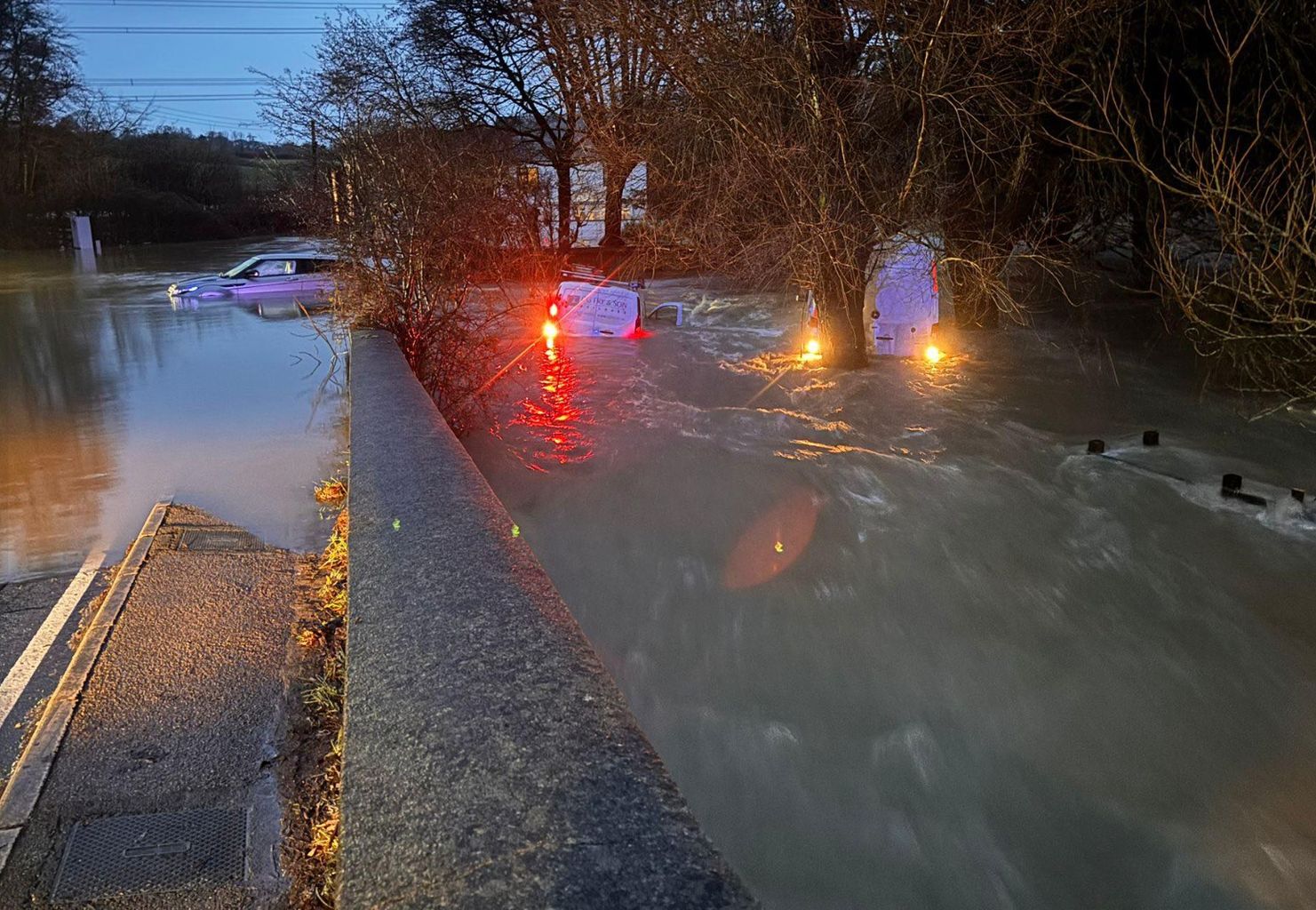 Storm Chandra: severe flood warning issued at Ottery St Mary