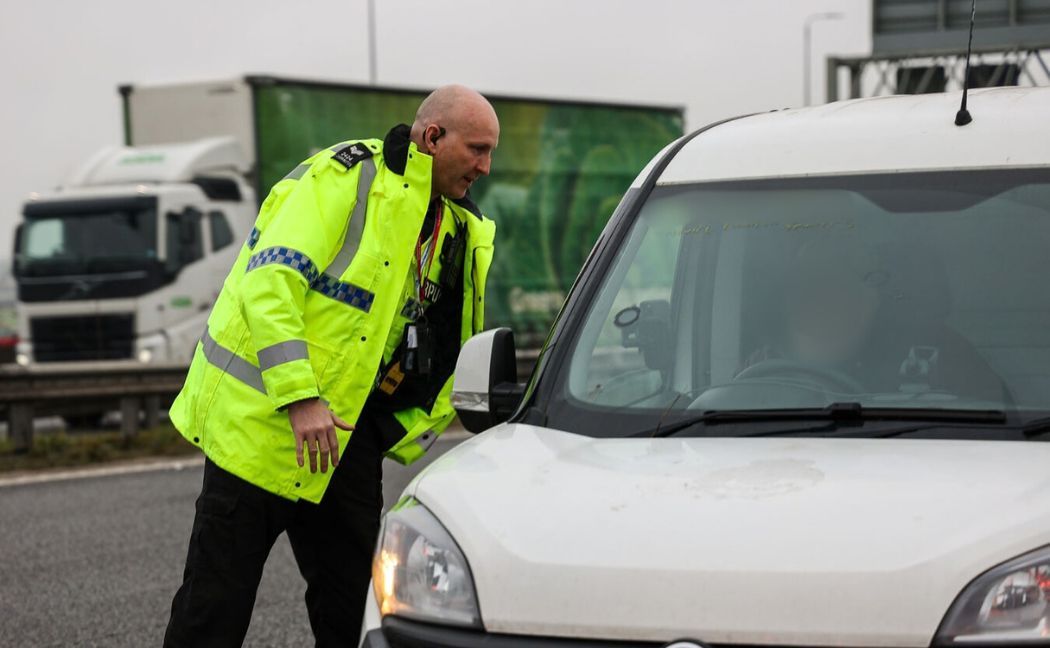 Lorry driver caught twice using mobile phone during police operation in ...