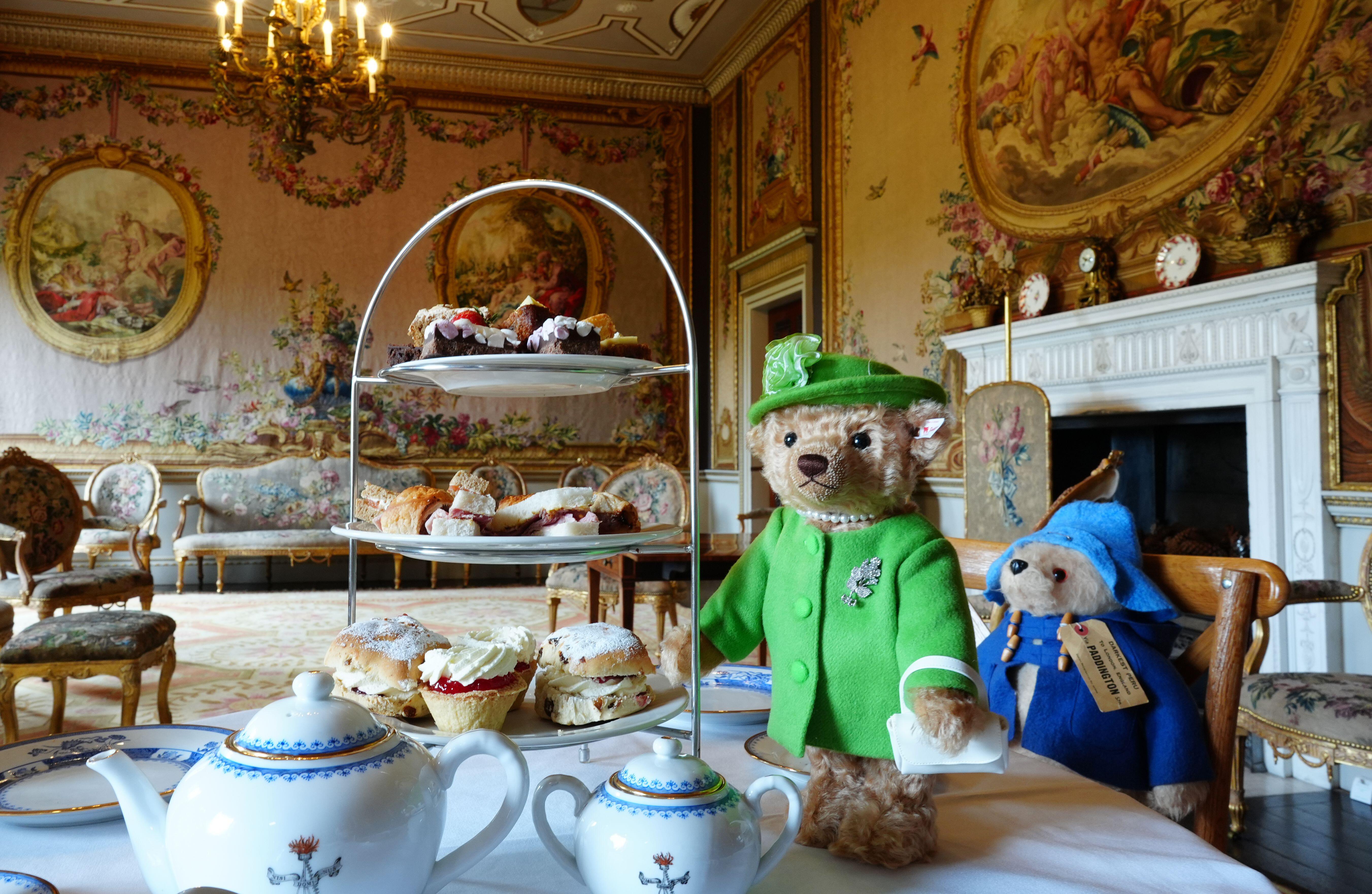 Late Queen's tea party with Paddington's re-created with teddy-bears
