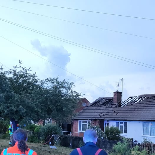 Fire at bungalow caused by lightning strike