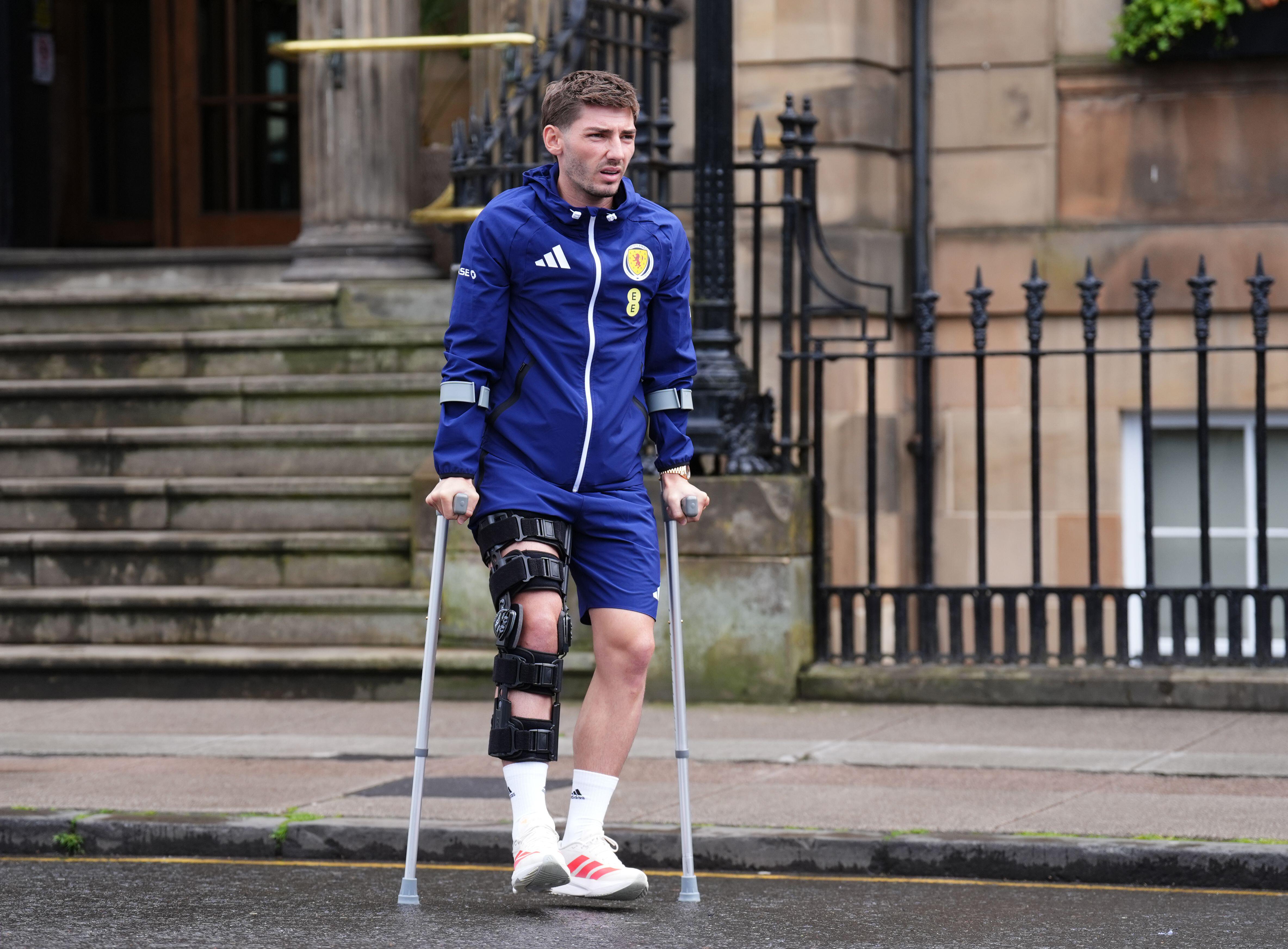 Billy Gilmour lands in Boston to support Scotland teammates
