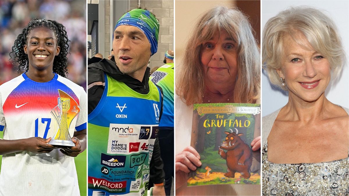 Honours for Kevin Sinfield, Helen Mirren, Julia Donaldson and the Lionesses