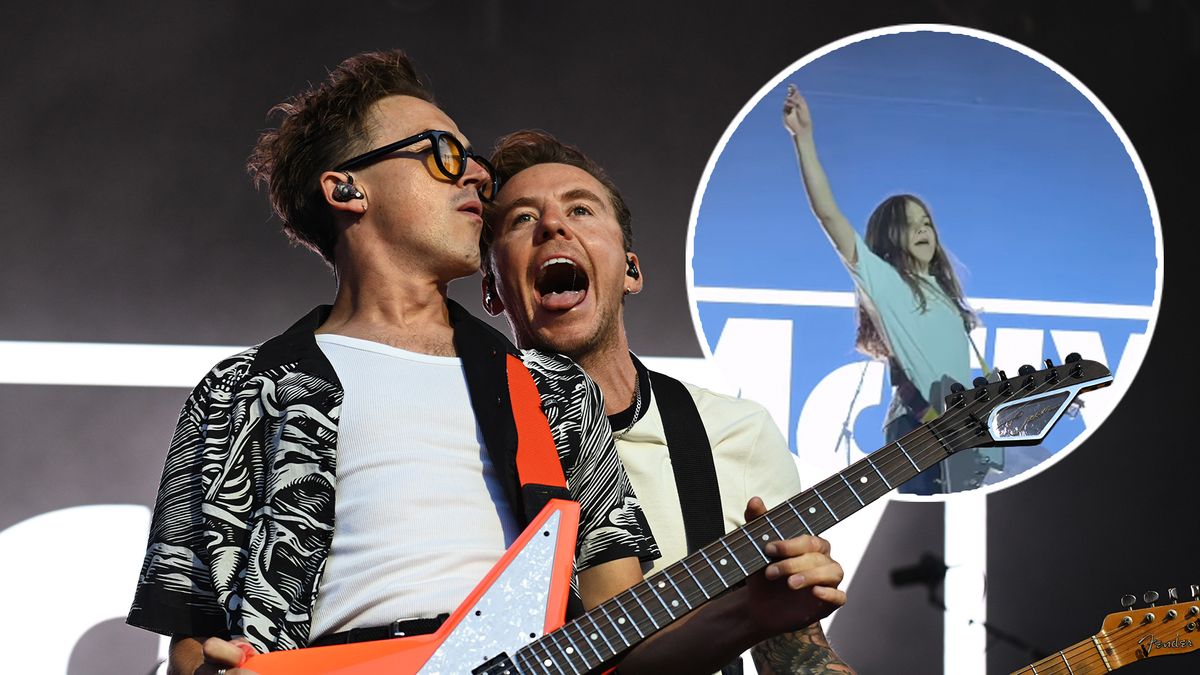 Tom Fletcher's 12-year-old son Buzz joins McFly for guitar solo