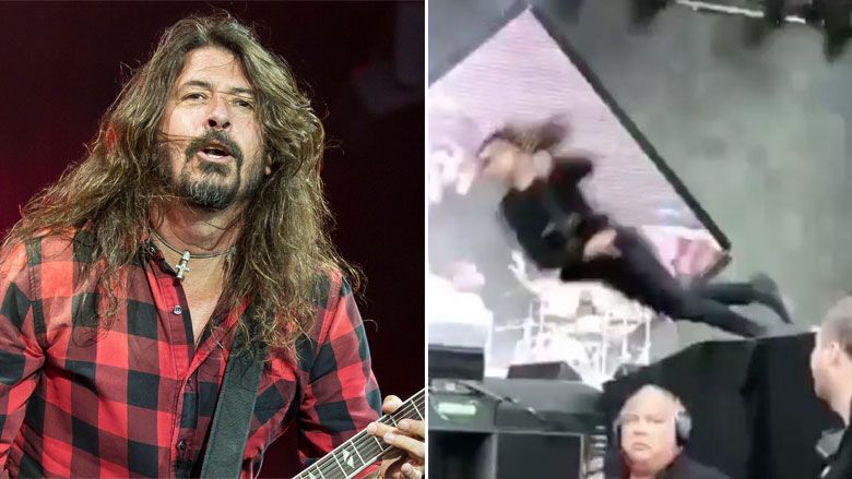 WATCH: Foo Fighters' 'Dave Grohl' falls off stage again in Sweden