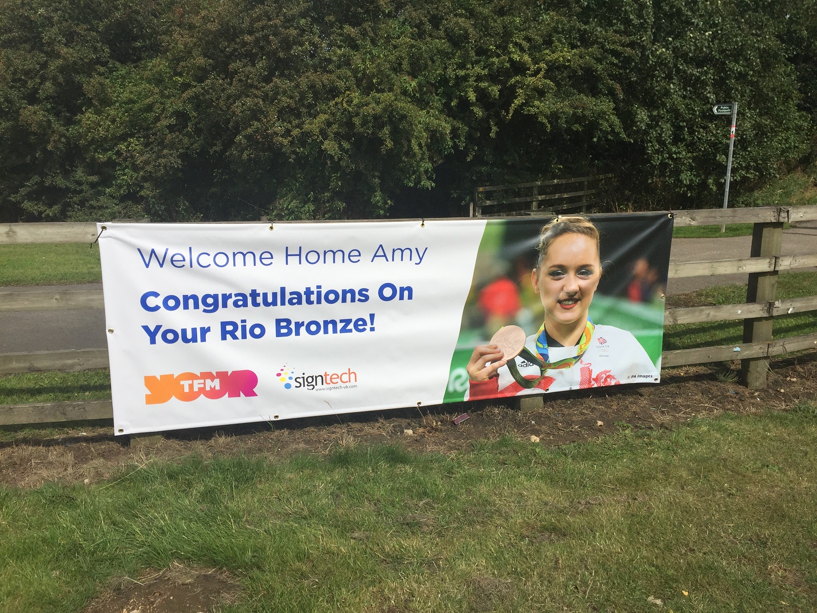 #Olympics - TFM replaces stolen banners for Amy Tinkler | News - undefined