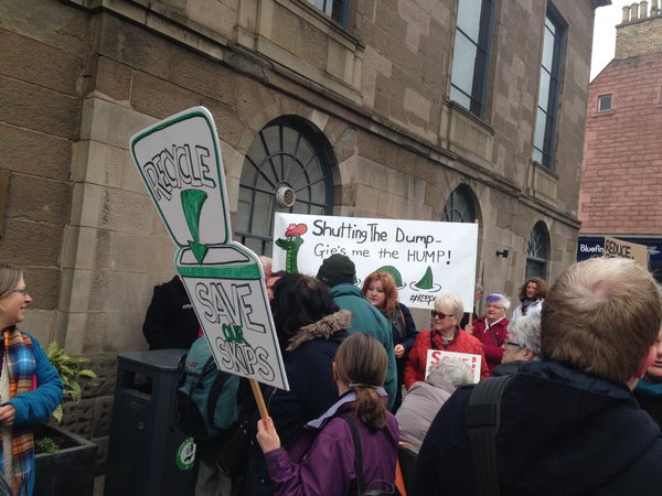 Locals protest as Angus Council plans recycling centre closures | News ...