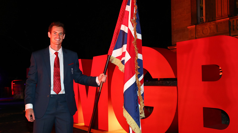 WATCH: Team GB flag bearer Andy Murray almost hits Princess Anne with ...