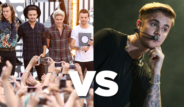 Battle of the princes of pop - Justin Bieber vs One Direction ...
