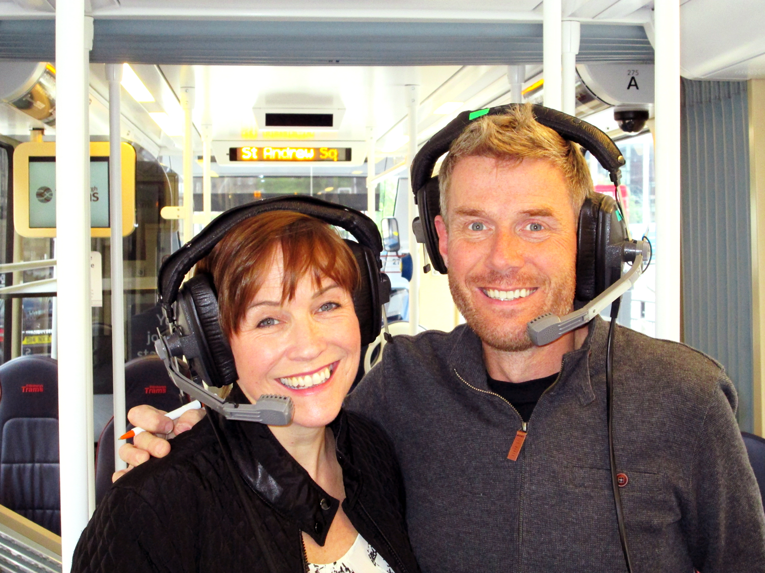 Boogie and Arlene have a go on the trams! | Trending News - Forth 1