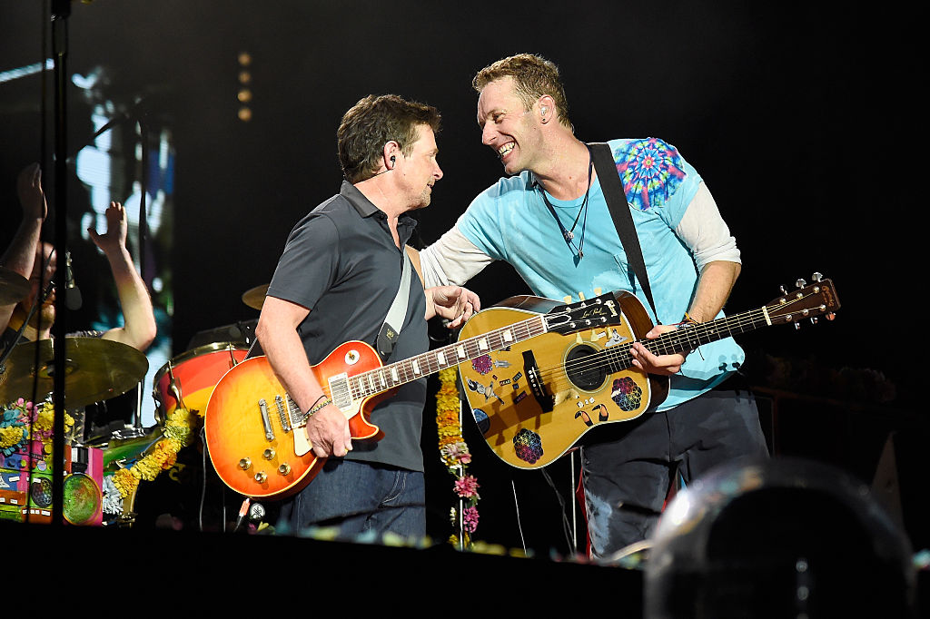WATCH: Michael J Fox Performs Johnny B. Goode With Coldplay | Celebrity ...